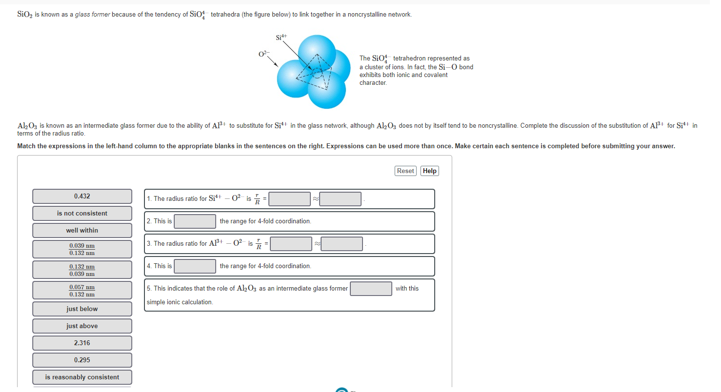 Solved SiO2 is known as a glass former because of the | Chegg.com