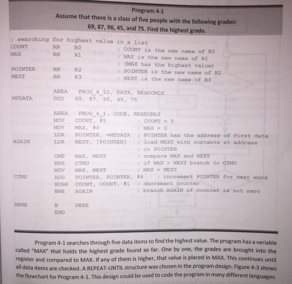 n 14. Rewrite Program 4-1 to find the lowest grade in | Chegg.com