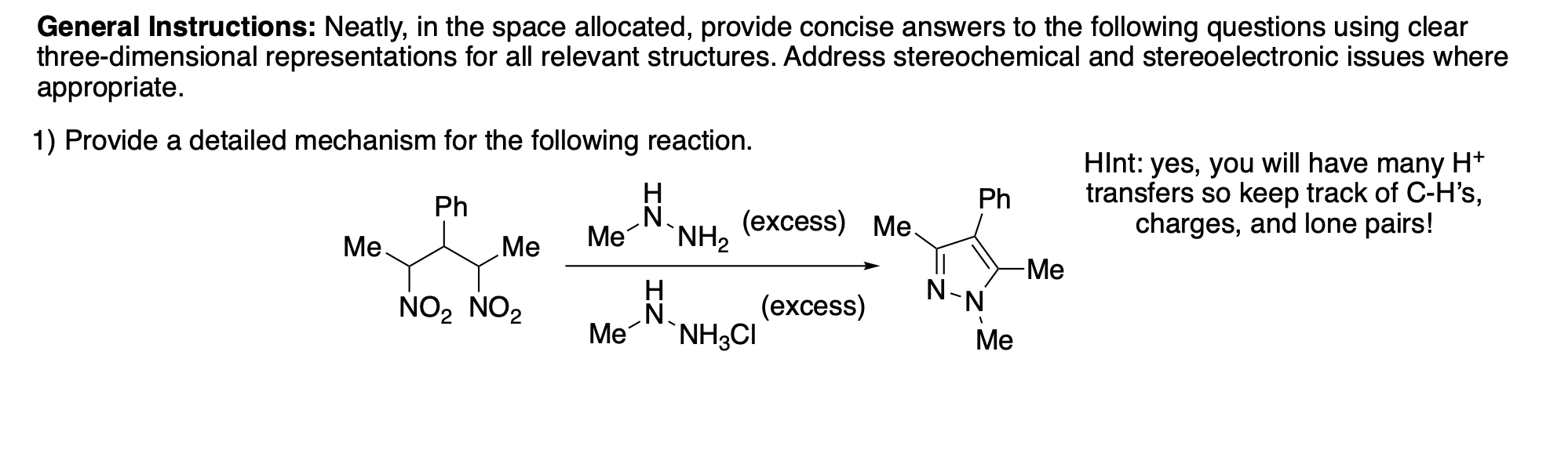 Solved General Instructions: Neatly, in the space allocated, | Chegg.com