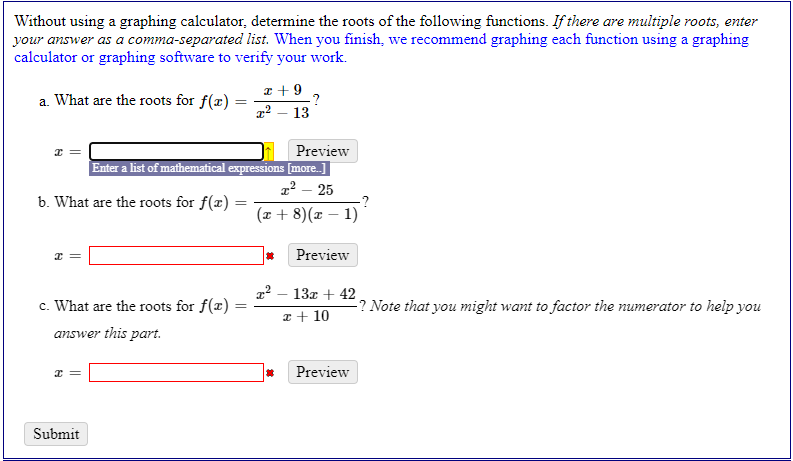 Solved Without using a graphing calculator, determine the | Chegg.com