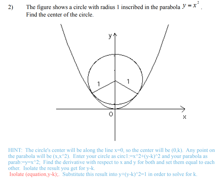 Solved The figure shows a circle with radius 1 ﻿inscribed in | Chegg.com