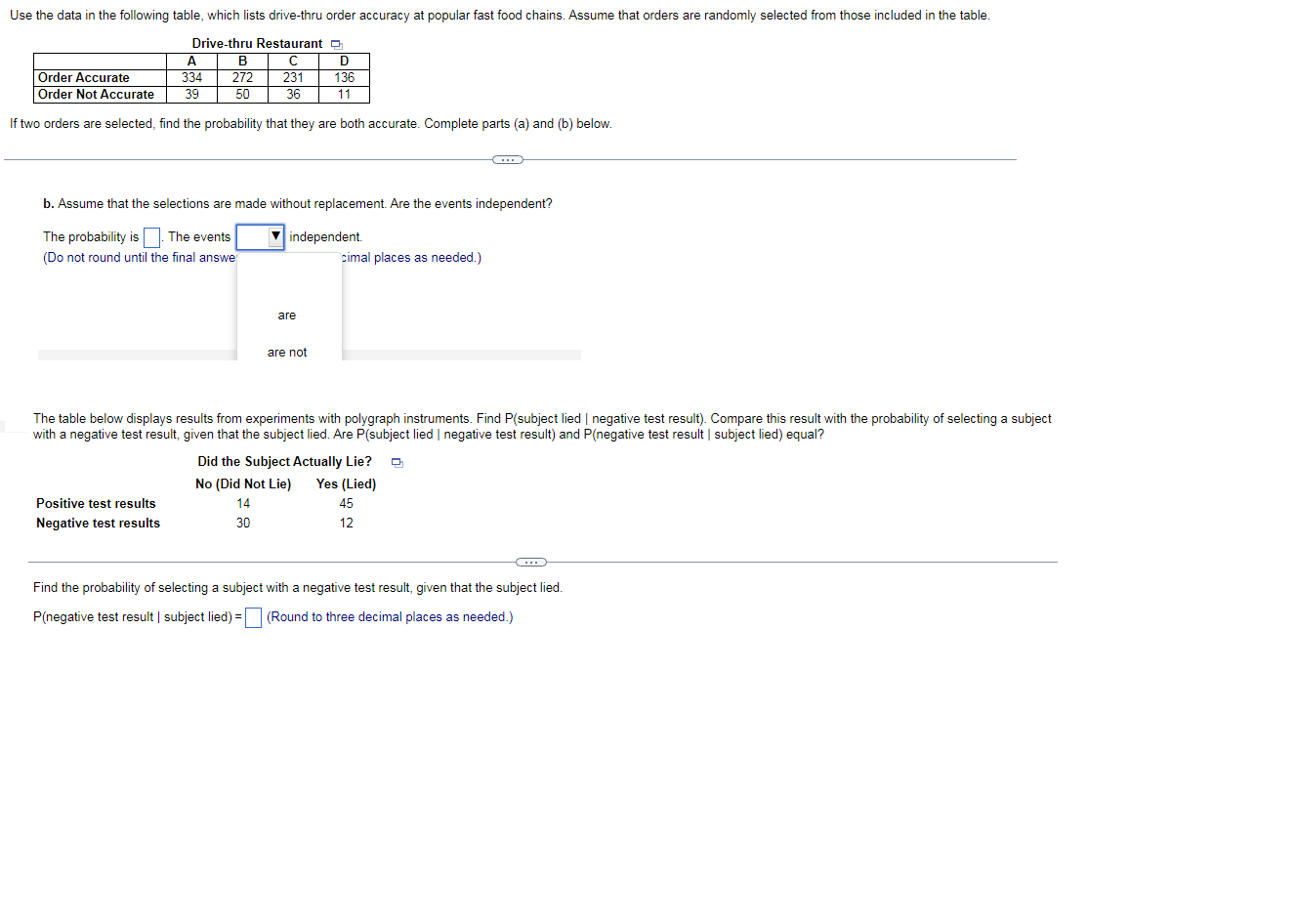 Solved If two orders are selected, find the probability that | Chegg.com
