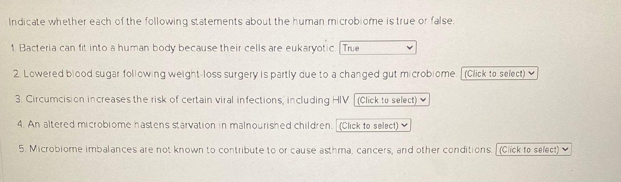 Solved Indicate whether each of the following statements | Chegg.com