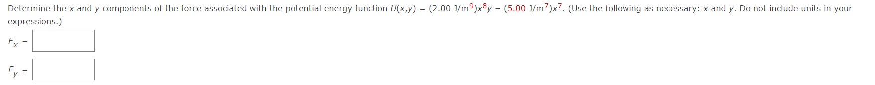 Solved expressions.)Fx= Fy=longmapsto | Chegg.com