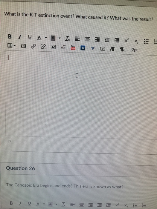Solved What is the K-T extinction event? What caused it? | Chegg.com