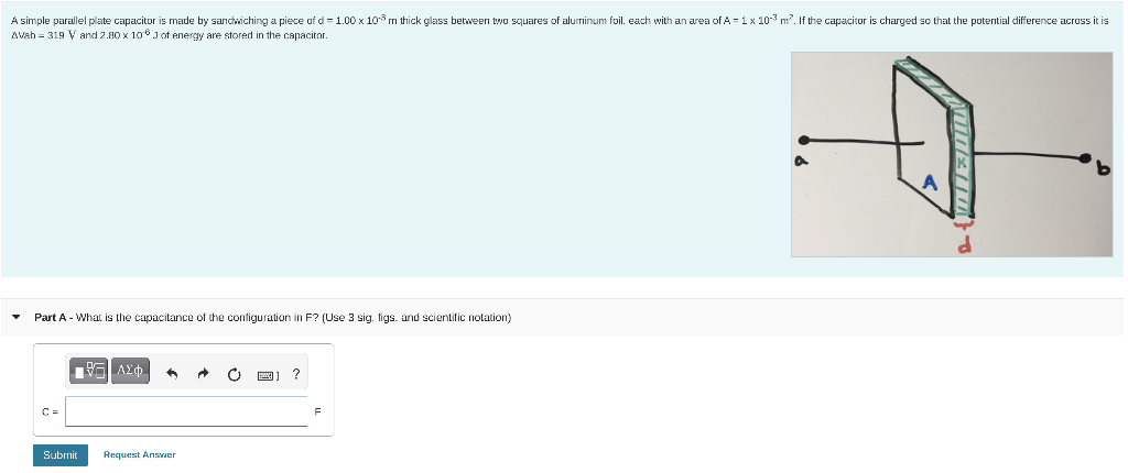 Solved A simple parallel plate capacitor is made by | Chegg.com