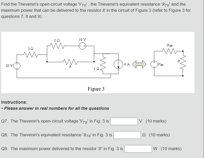 Solved Find the Thevenin's open-circuit voltage 'VTH', the | Chegg.com