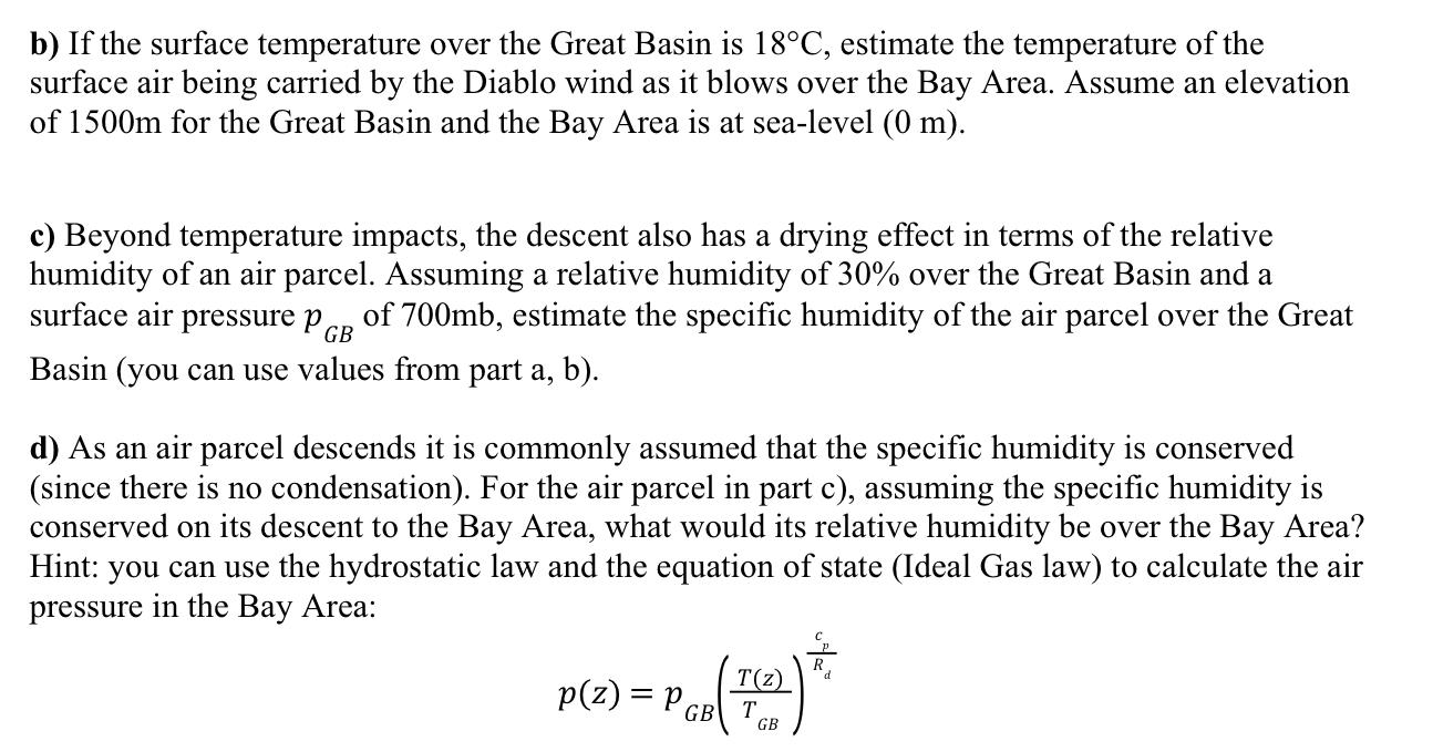Solved Problem #4: Orographic Uplift A meteorological | Chegg.com