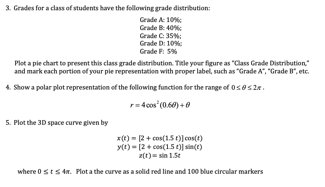 Solved 3. Grades for a class of students have the following | Chegg.com