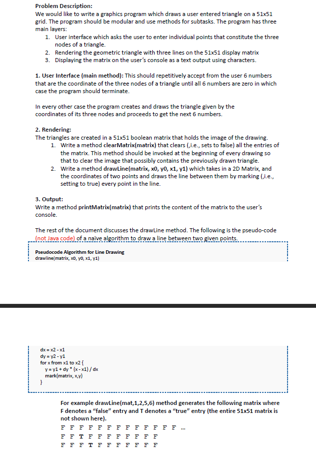 Solved Problem Description: We would like to write a | Chegg.com