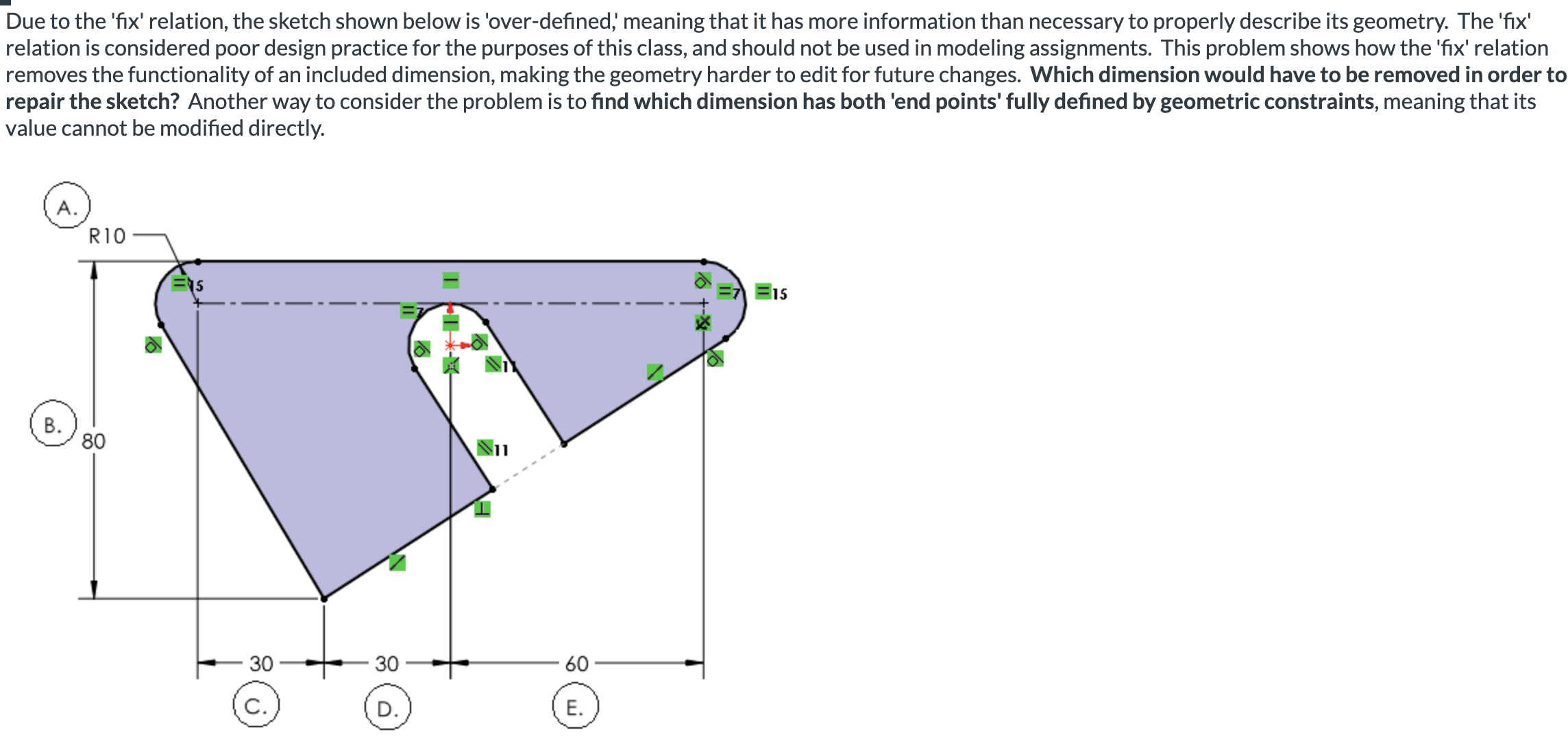 Solved Dimension A is incorrect. Choose from dimensions | Chegg.com