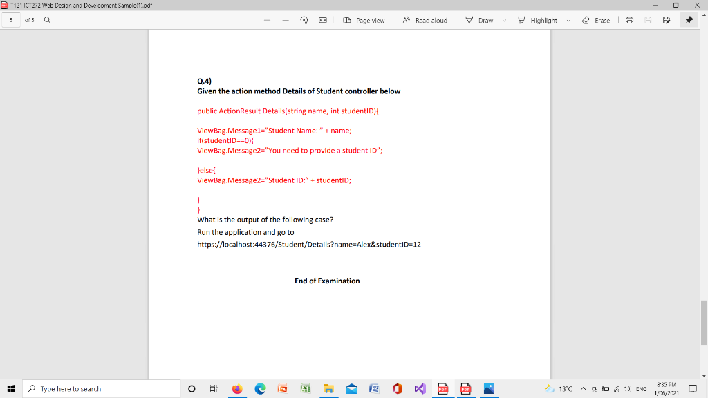Solved 11211C1272 Web Design and Development Sample).pdf of | Chegg.com