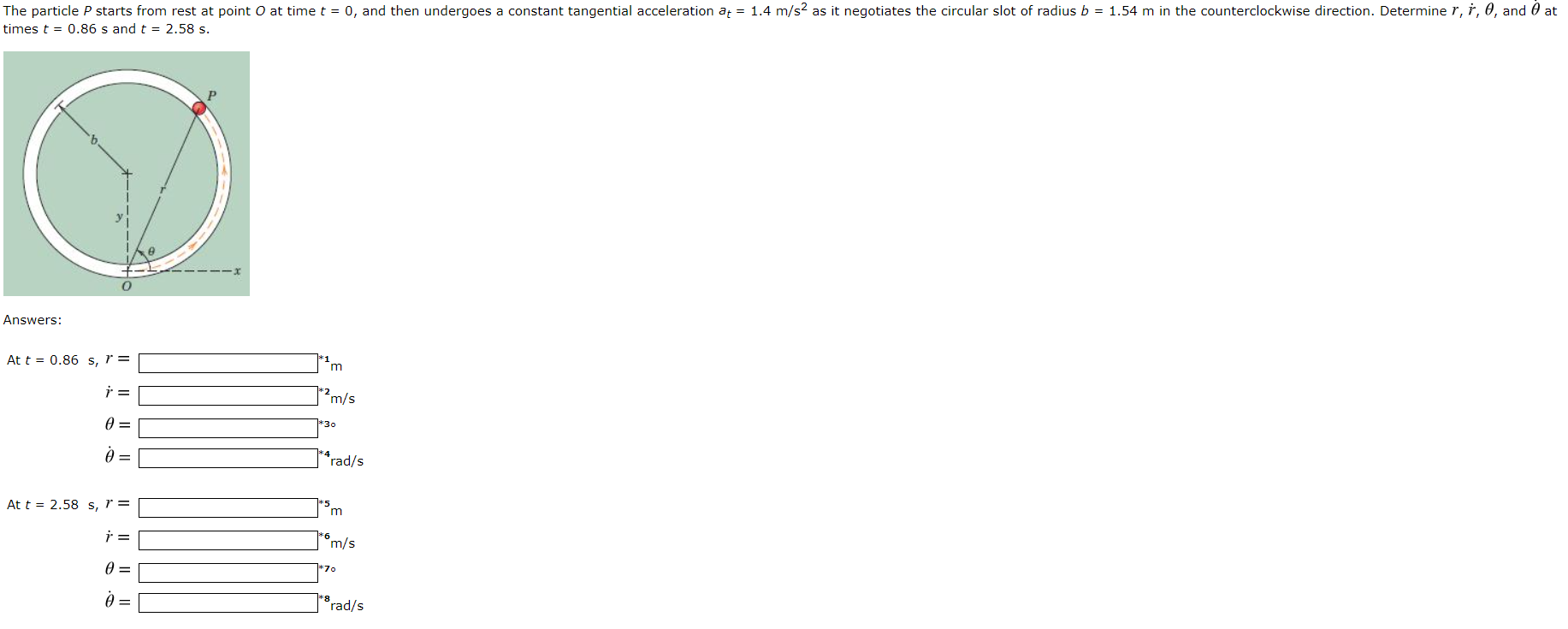 Solved The particle P starts from rest at point o at time t | Chegg.com