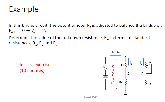 Solved In this bridge circuit, the potentiometer R5 is | Chegg.com