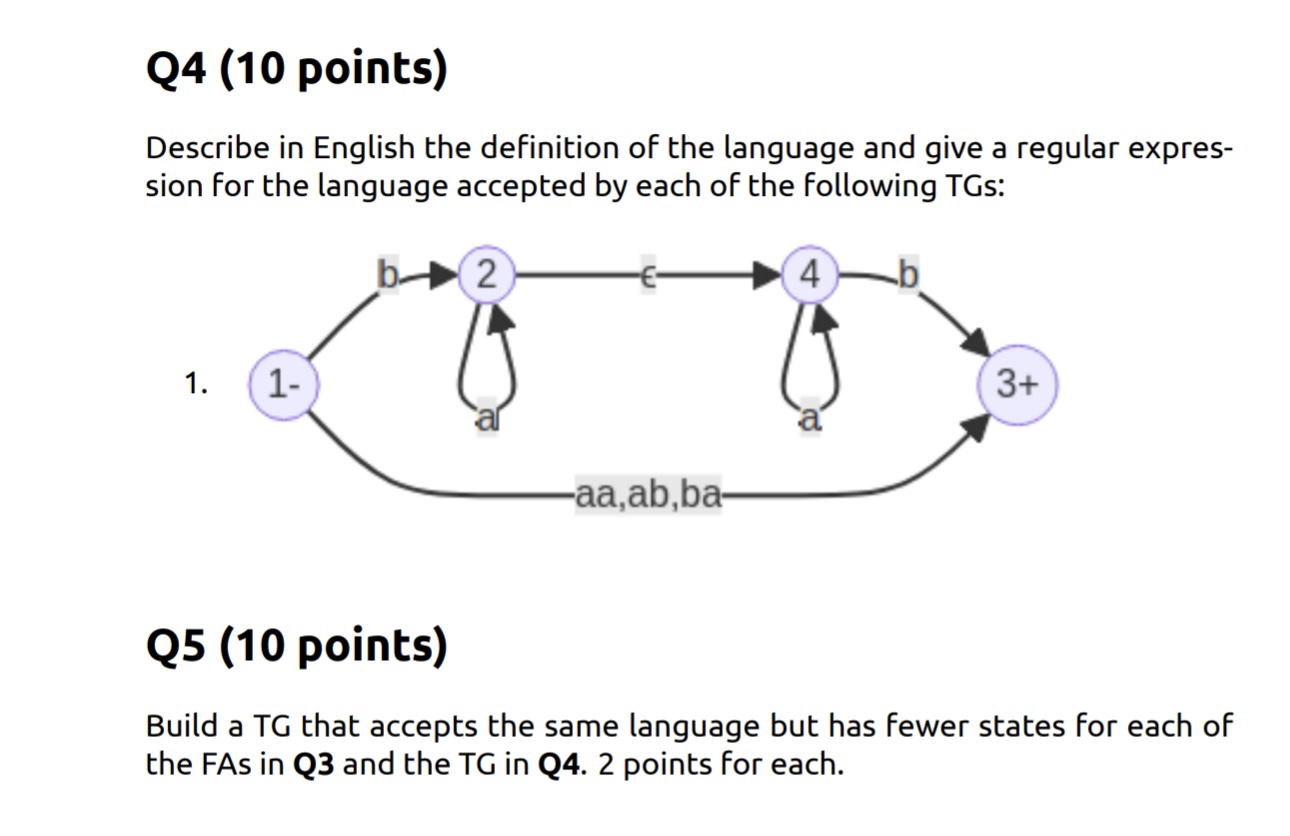 Solved Q4 (10 ﻿points)Describe in English the definition of | Chegg.com