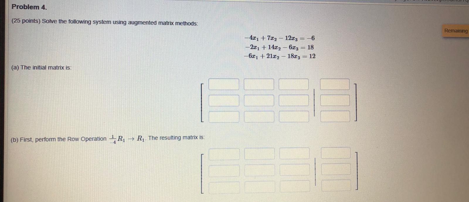 Solved Problem 4. (25 points) Solve the following system | Chegg.com