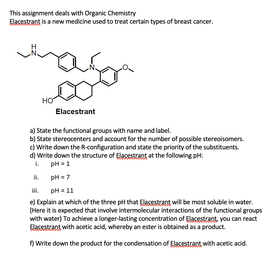 Solved This assignment deals with Organic Chemistry | Chegg.com