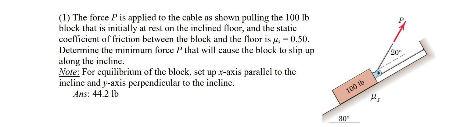 Solved (1) The force P is applied to the cable as shown | Chegg.com