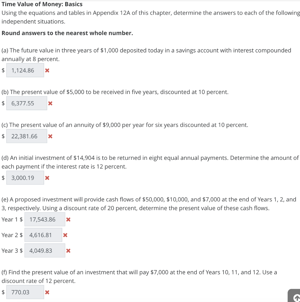 Time Value of Money: Basics Using the equations and | Chegg.com