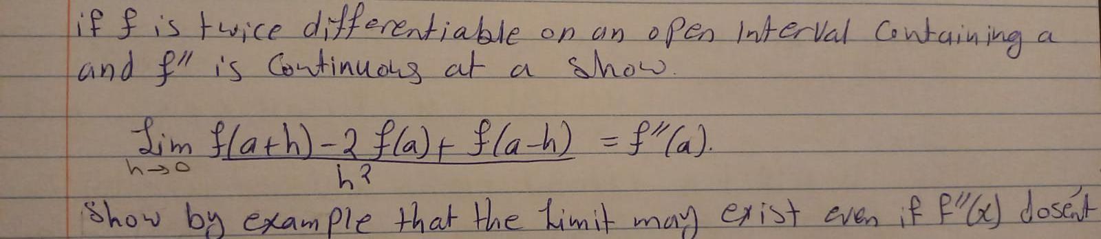 Solved if f is twice differentiable on an open interval | Chegg.com