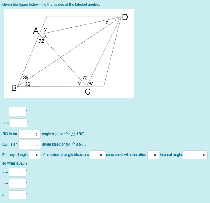 Solved Given the figure below, find the values of the | Chegg.com