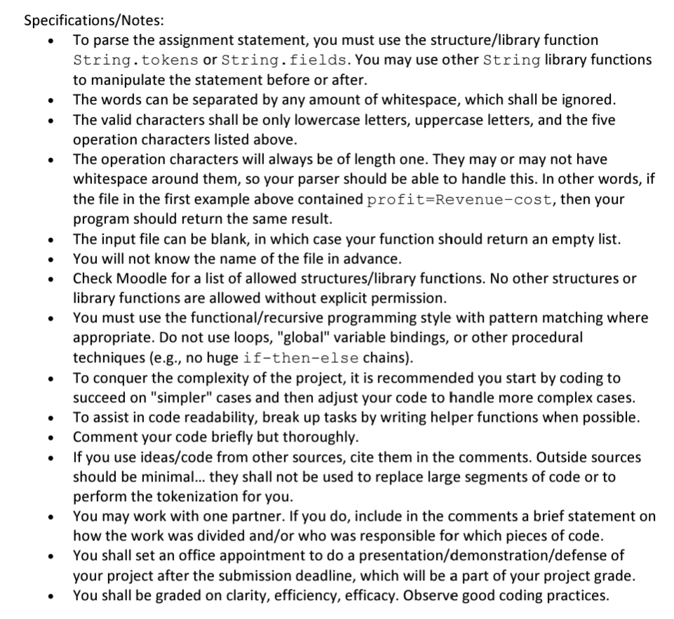 Solved Project 1 - ML Parser Declare the following datatype: | Chegg.com