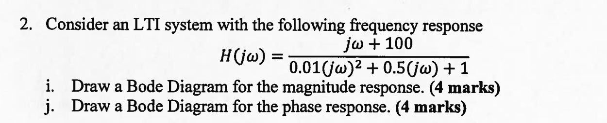 Solved Consider an ﻿LTI system with the following frequency | Chegg.com