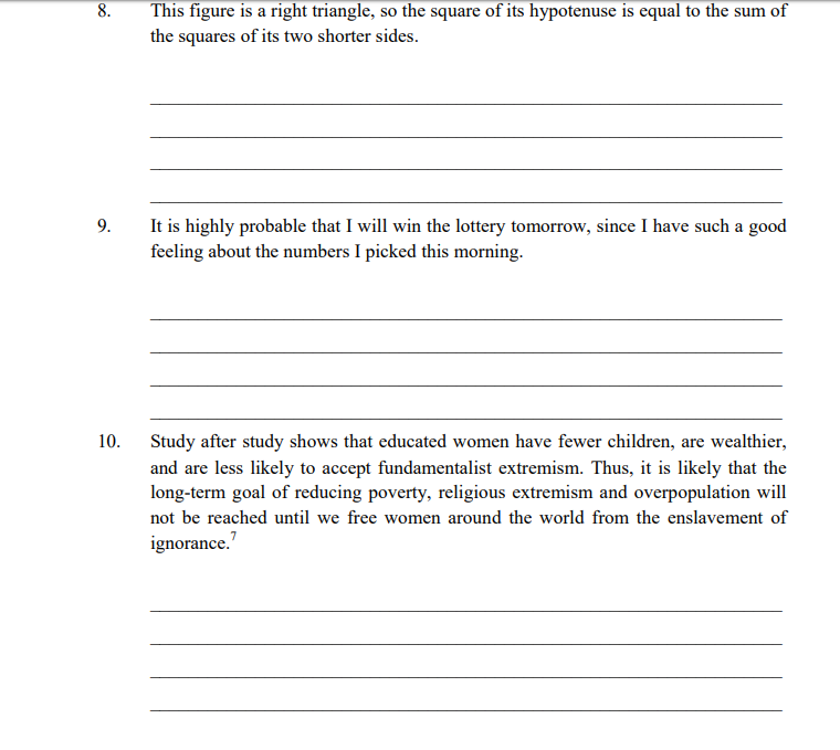 Solved Logic Class, Determin where is should be regarded | Chegg.com