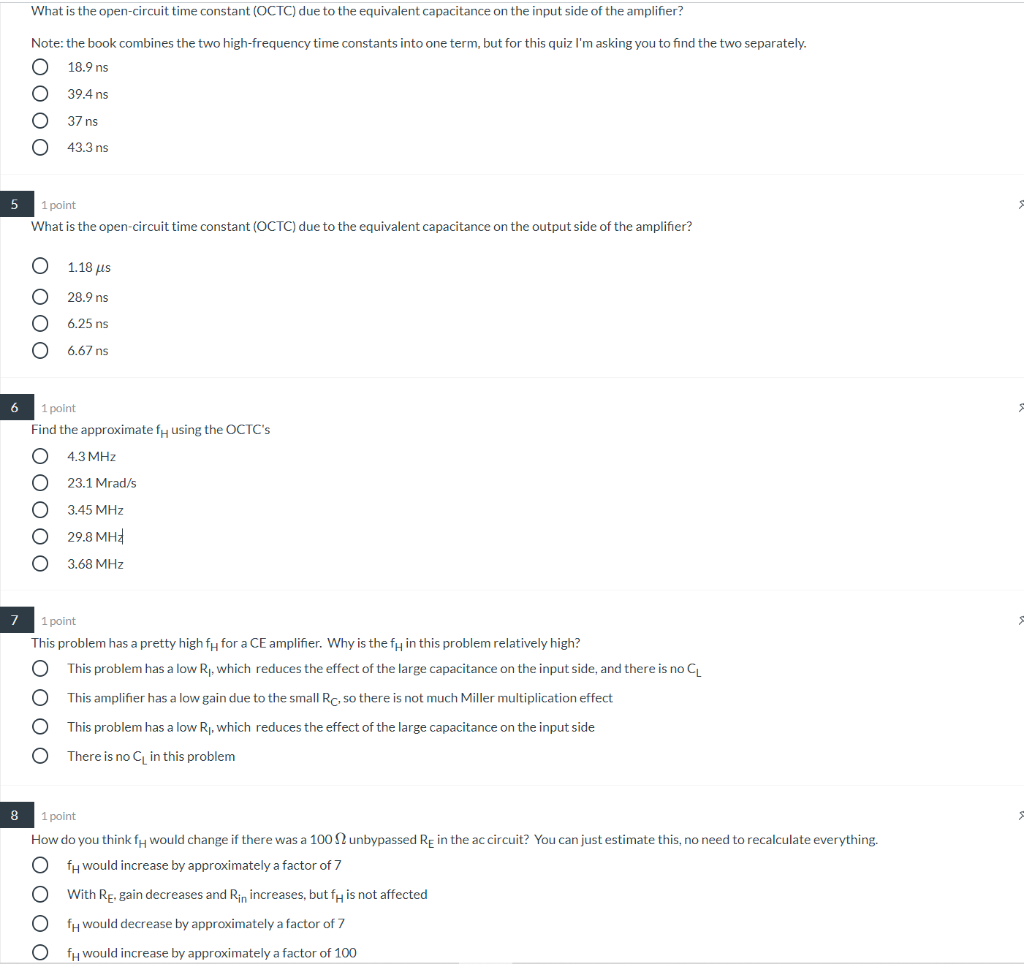 Solved All questions refer to the "simplified" CE amplifier | Chegg.com