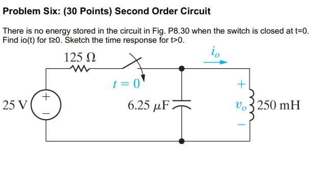 Solved There is no energy stored in the circuit in Fig. | Chegg.com