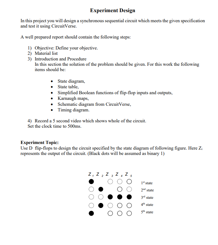 Solved In this project you will design a synchronous | Chegg.com