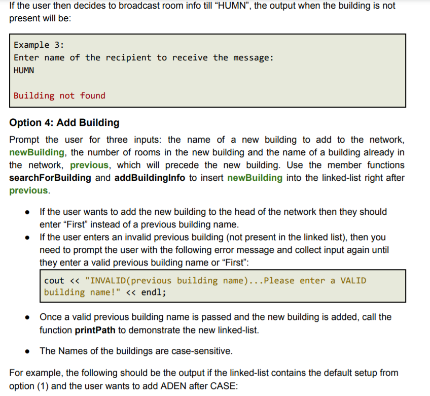 Solved Main driver file Your program will start by | Chegg.com