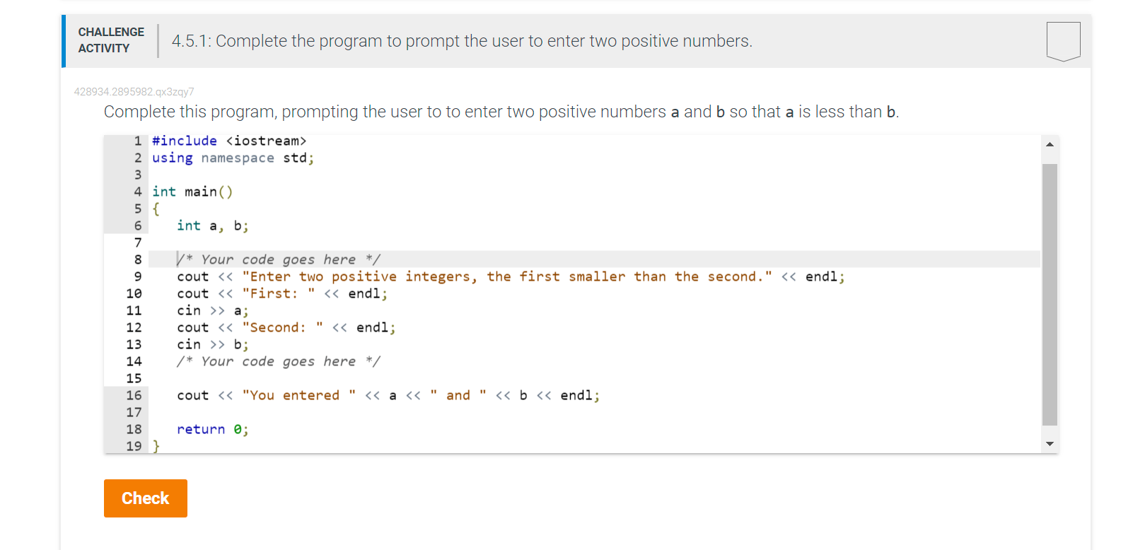 Solved \begin{tabular}{l|l} CHALLENGE & 4.5.1: Complete the | Chegg.com