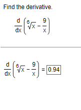 Solved Find dxdy. y=−12 dxdy=−12Find the derivative. | Chegg.com