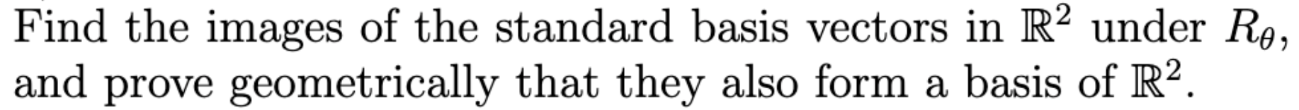 Solved Find the images of the standard basis vectors in R2 | Chegg.com