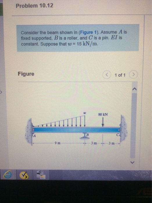 Solved Problem 10.12 Consider the beam shown in (Figure 1). | Chegg.com
