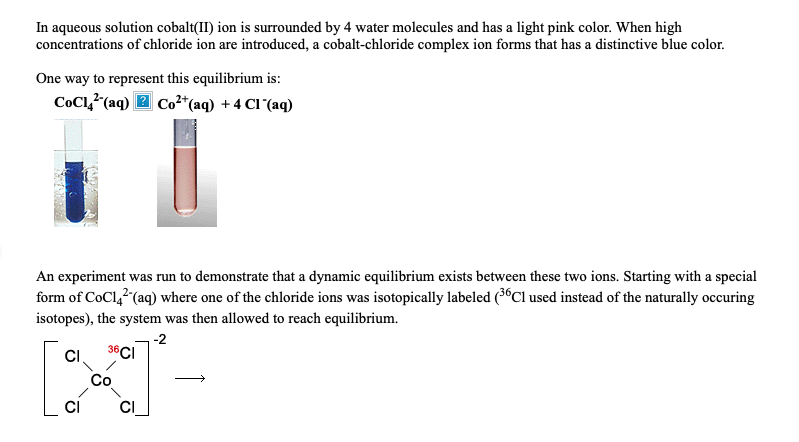 Solved In aqueous solution cobalt(II)ion is surrounded by 4 | Chegg.com