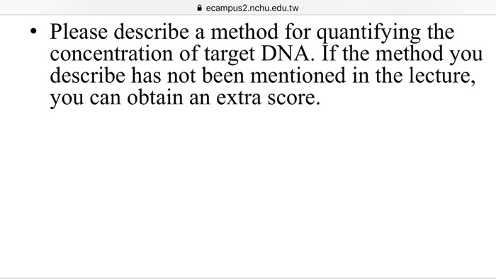 Solved Describe a method for quantifying the concentration | Chegg.com