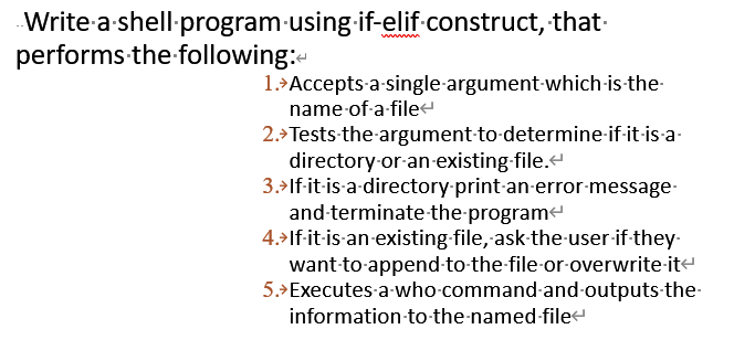Solved Write a shell-program using if-elif-construct, that. | Chegg.com
