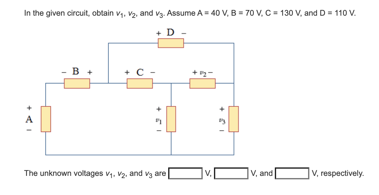 Solved In the given circuit, obtain V1, V2, and V3. Assume A | Chegg.com