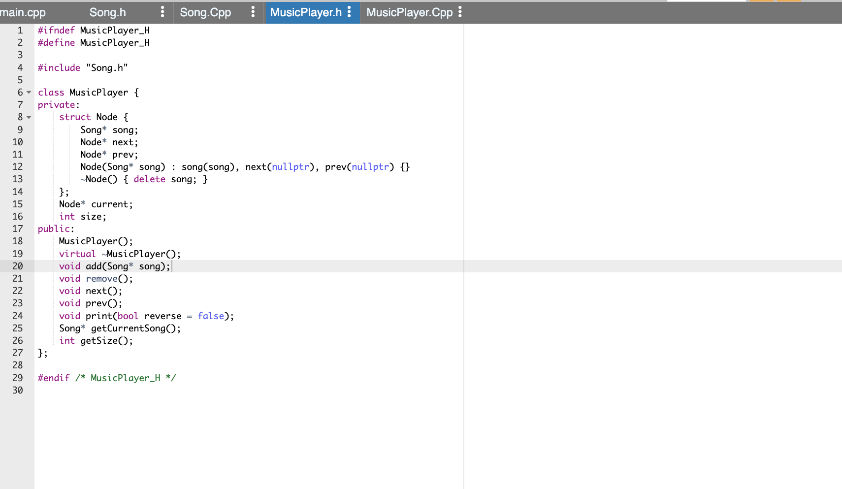 Solved what has to be placed in cpp for the code to work, it | Chegg.com