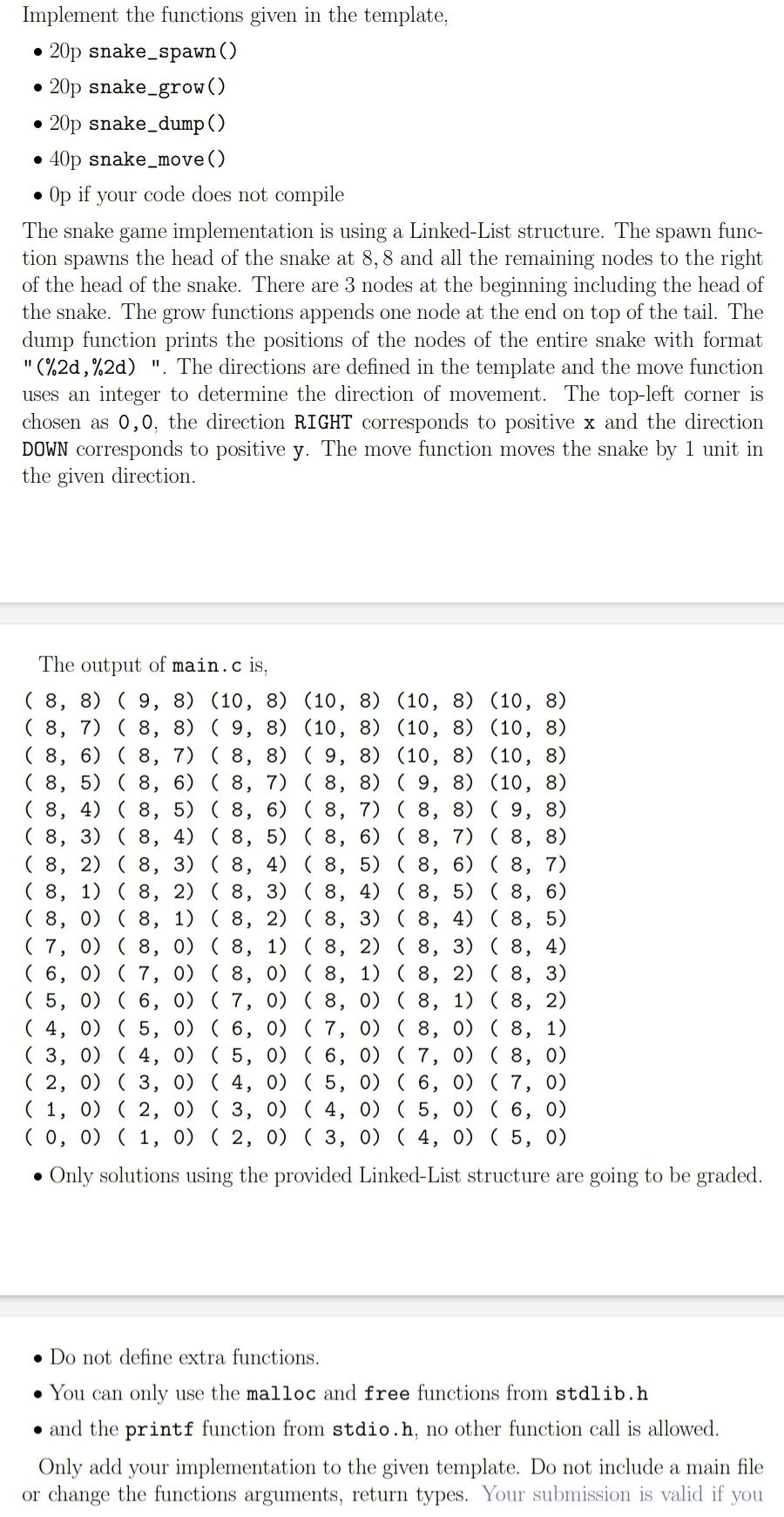 Solved Implement the functions given in the template, - 20p | Chegg.com