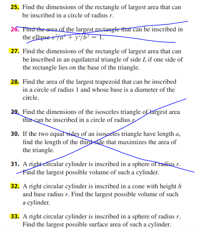 Solved 25. Find the dimensions of the rectangle of largest | Chegg.com