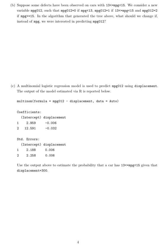 Solved Q1 - The dataset Auto contains information regarding | Chegg.com