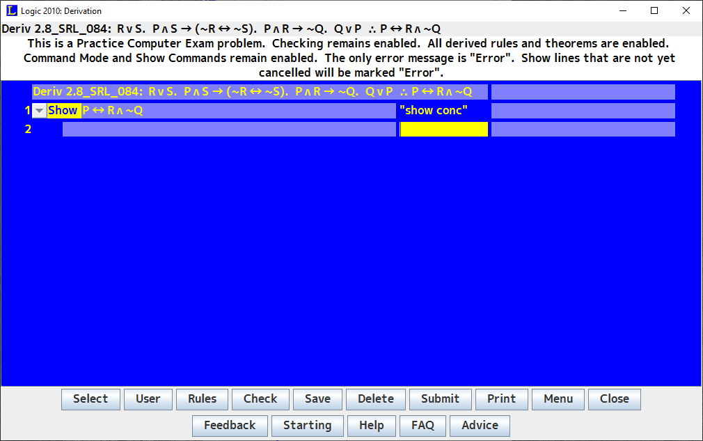 L Logic 2010: Derivation Deriv 1.8_SRL_058: | Chegg.com