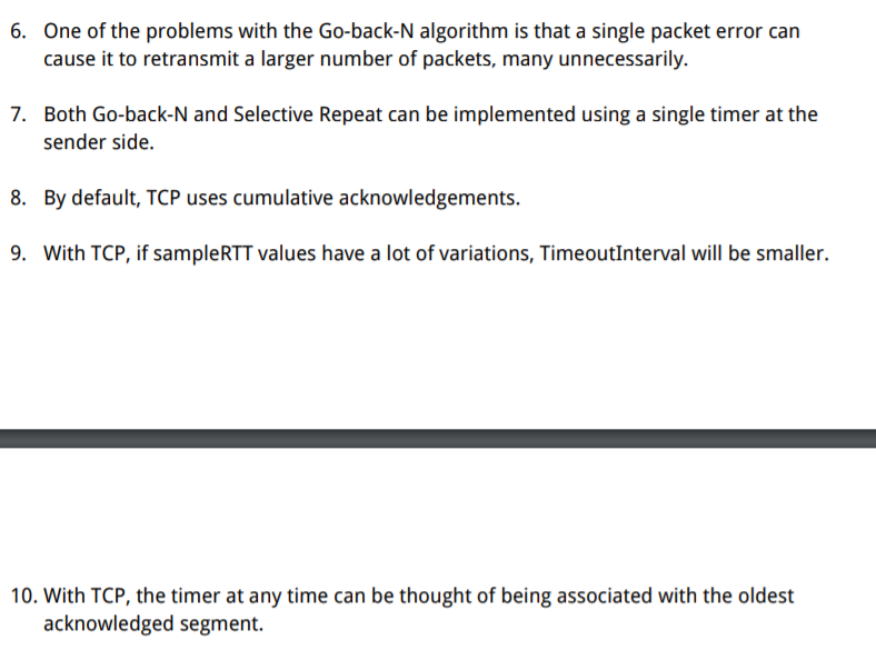 Solved 6. One of the problems with the Go-back-N algorithm | Chegg.com