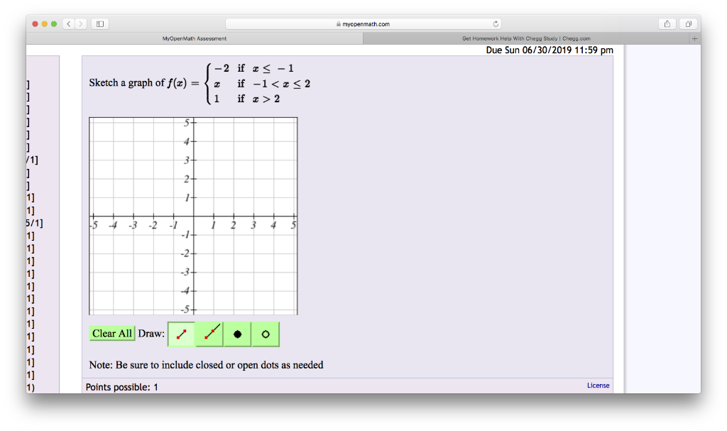 Solved myopenmath.com Get Homework Help With Chegg Study | | Chegg.com