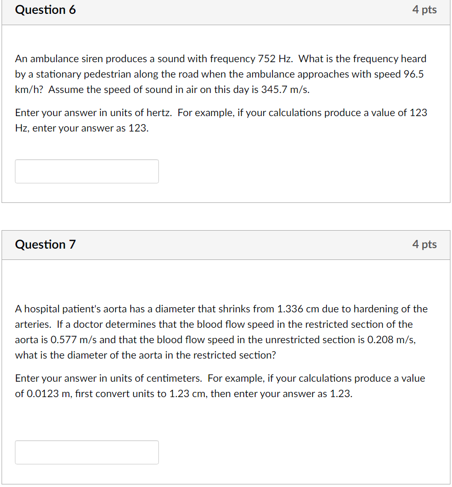 Solved An ambulance siren produces a sound with frequency | Chegg.com