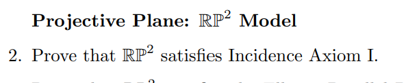 Solved Projective Plane: RP2 Model 2. Prove that RP2 | Chegg.com