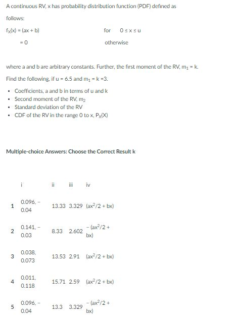 A continuous RV. x has probability distribution | Chegg.com